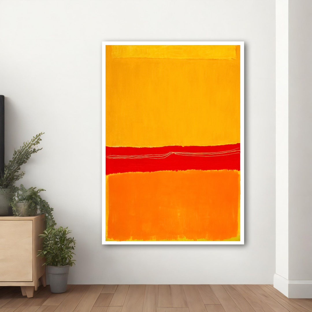 Mark Rothko Red and Orange Canvas Painting, Mark Rothko Wall Art, Mark ...