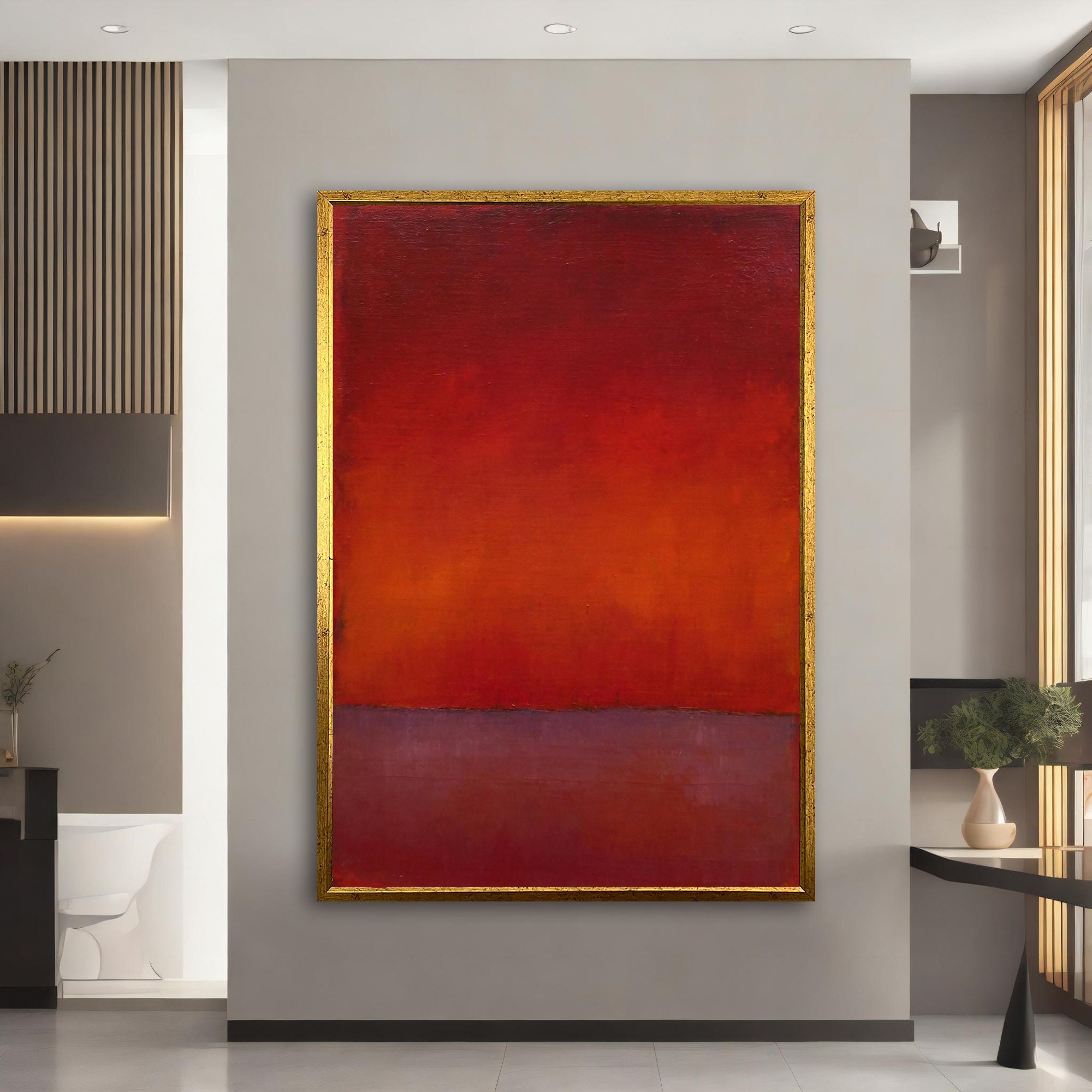 Mark Rothko rote Leinwand Wandkunst, Mark Rothko rote Leinwand Malerei ...