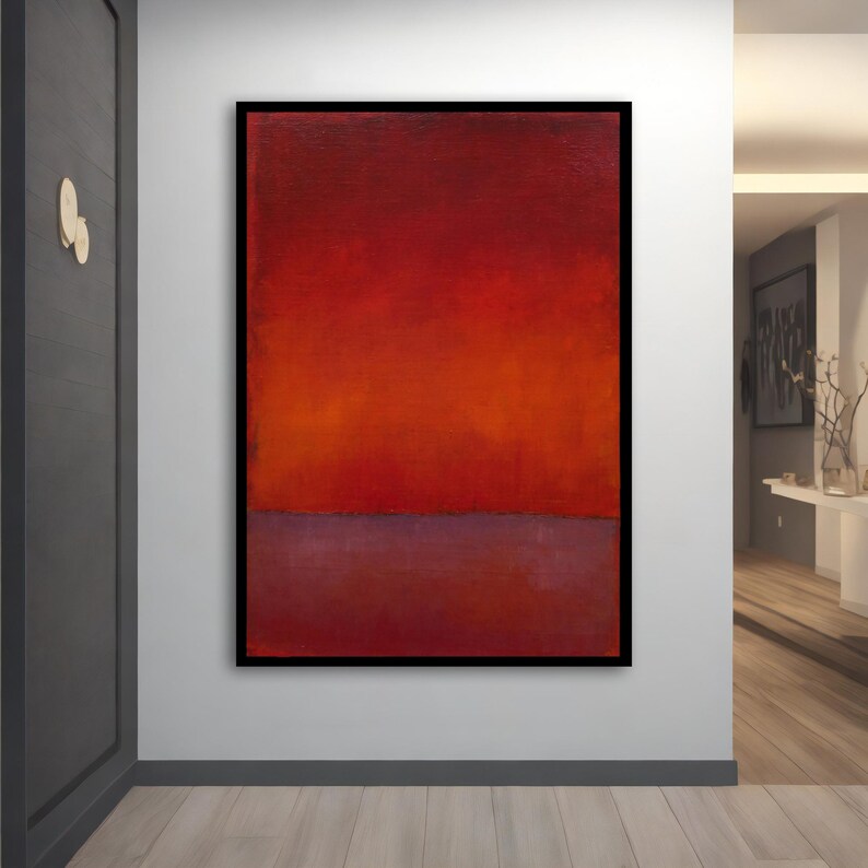 Mark Rothko rote Leinwand Wandkunst, Mark Rothko rote Leinwand Malerei ...