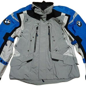 Men Blue/gray BMW Motorrad Rallye Motorcycle Riding Jacket Ce - Etsy