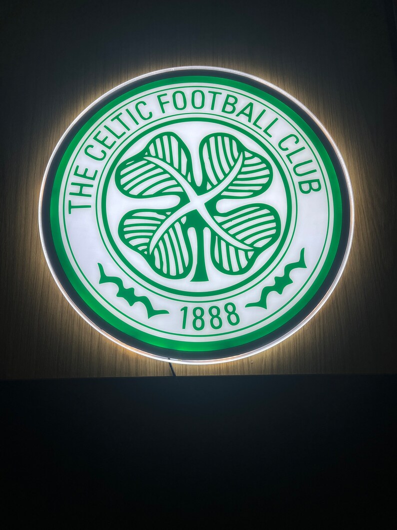 Celtic FC Wall LED Light - Etsy UK