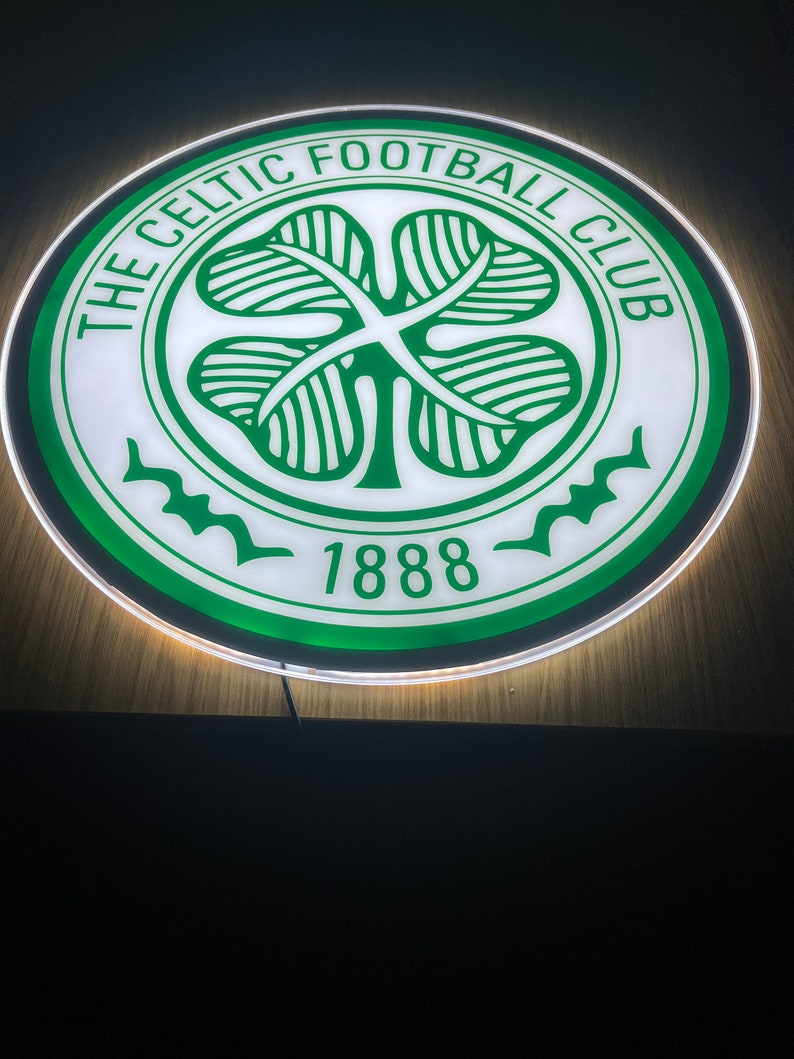Celtic FC Wall Led Light - Etsy UK