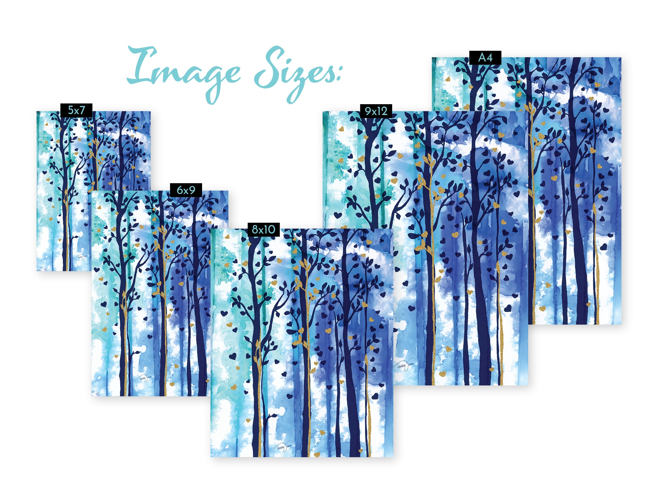 Modern Line Drawing of Forest Tree Art Digital Download for Home and ...