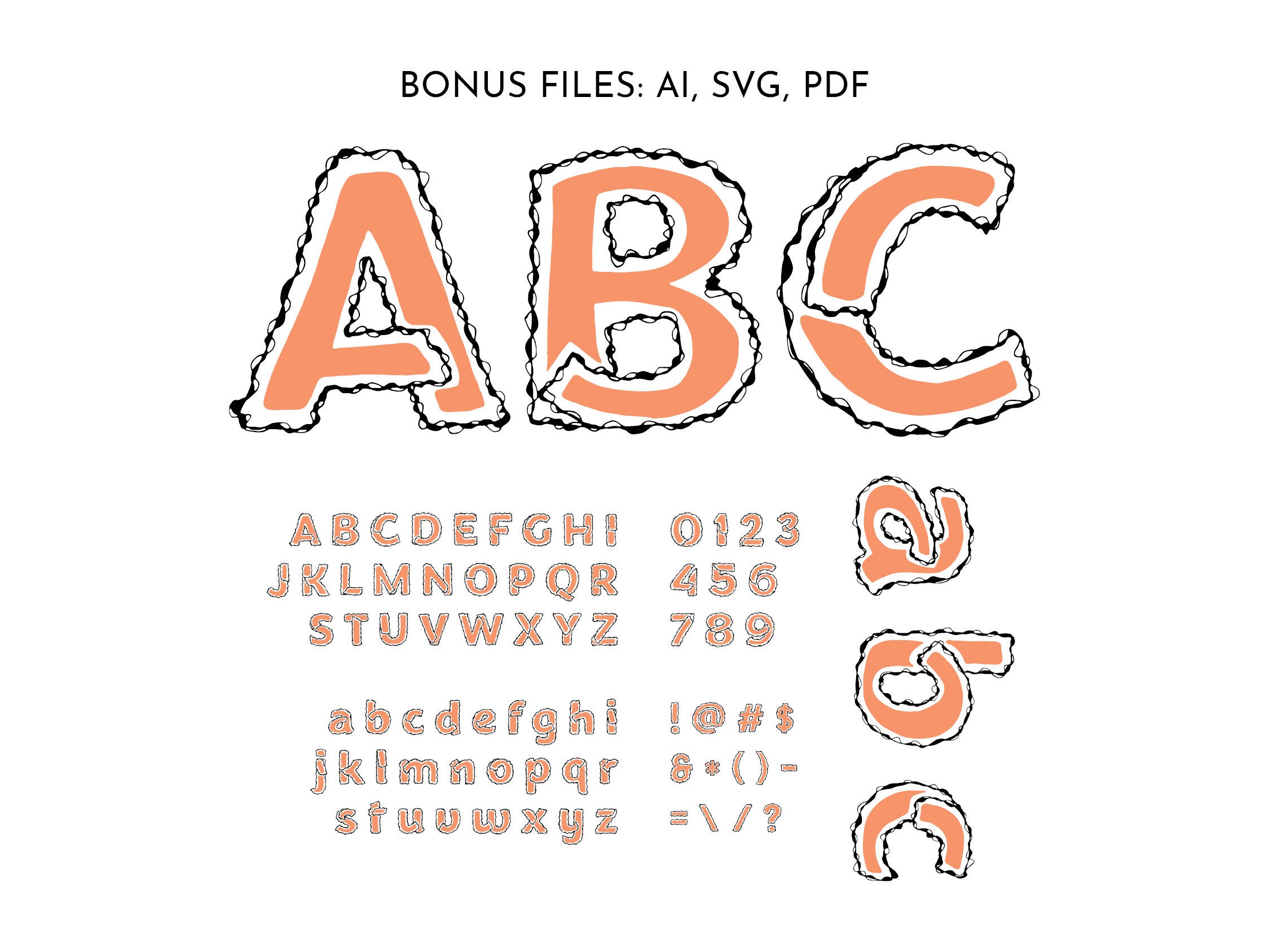 Decorative Letters Complete Alphabet Hand Drawn Monogram Lettering ...