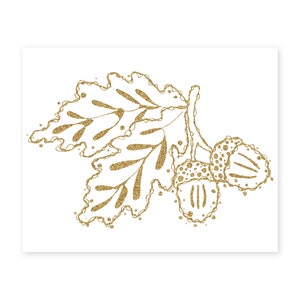 Acorns Line Art Digital Download Autumn Clip Art Line Drawing Coloring ...