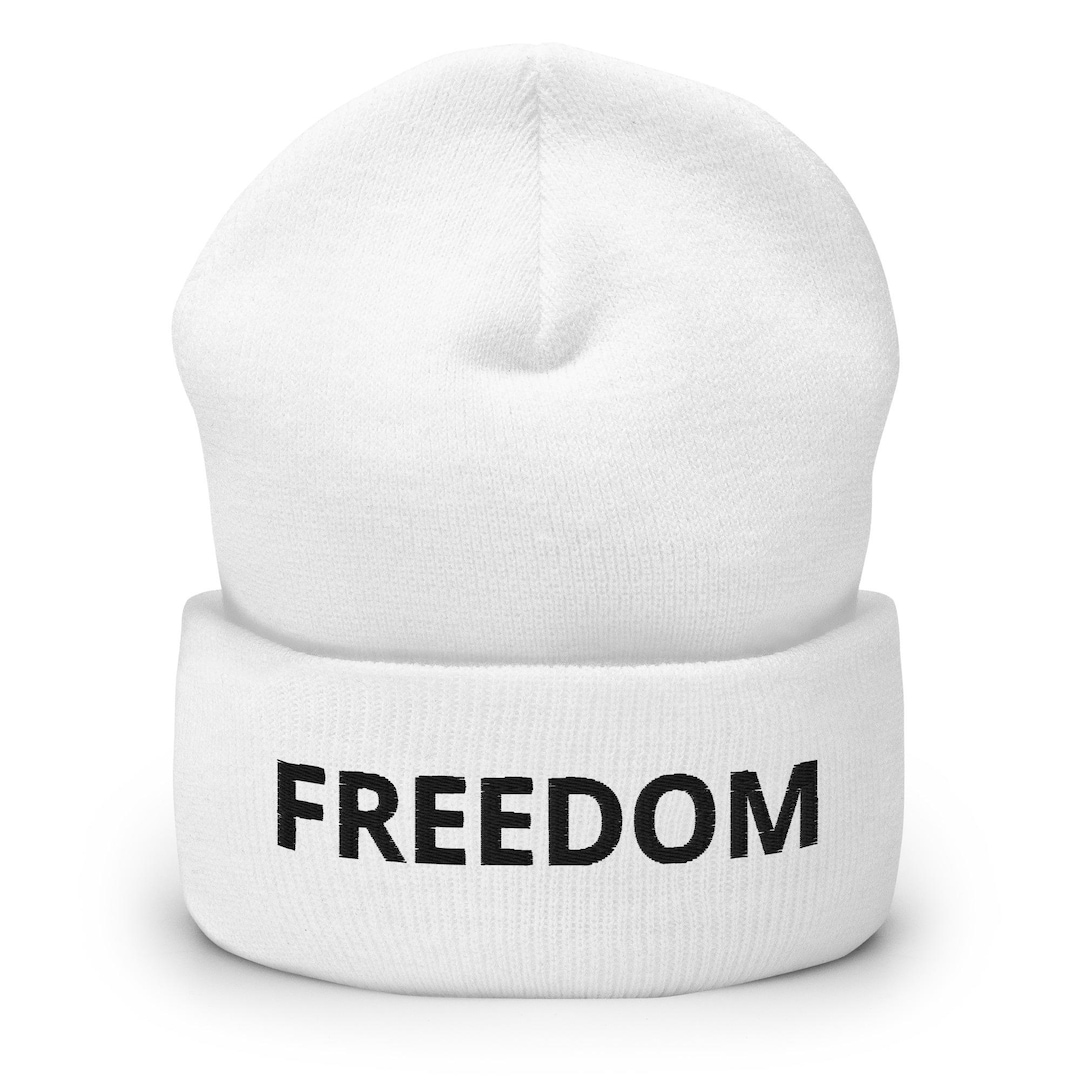 FREEDOM Charlie Kirk Inspired Beanie, Embroidered Cuffed Beanie Hat ...