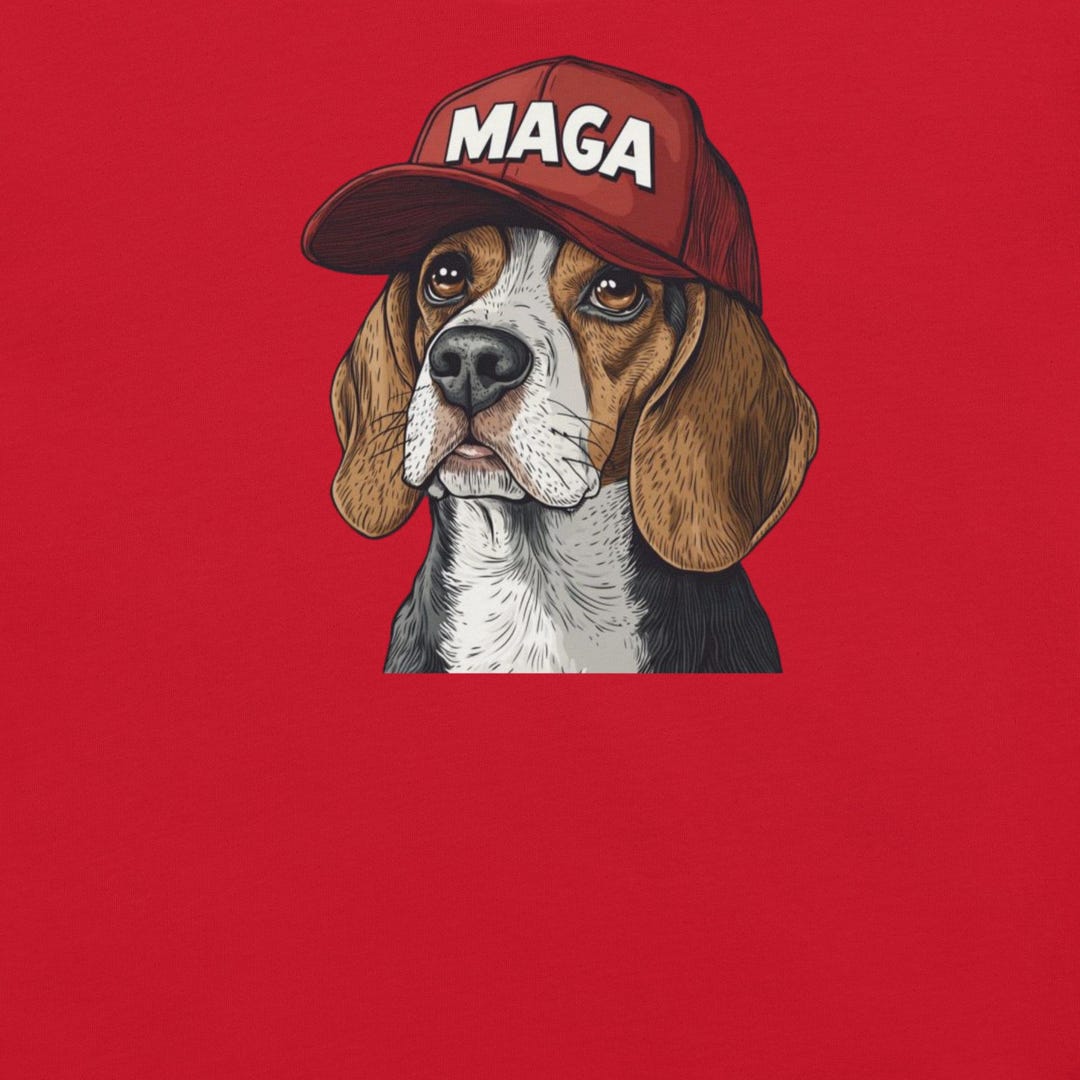 Beagle Wearing MAGA Hat Shirt, Funny MAGA Trump 2024 Tshirt, Beagle ...