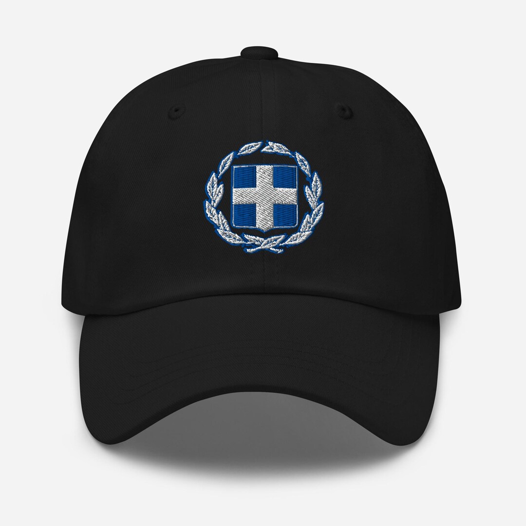 Greece Coat of Arms Hat, Embroidered Adjustable Cotton Dad Cap, Greek ...