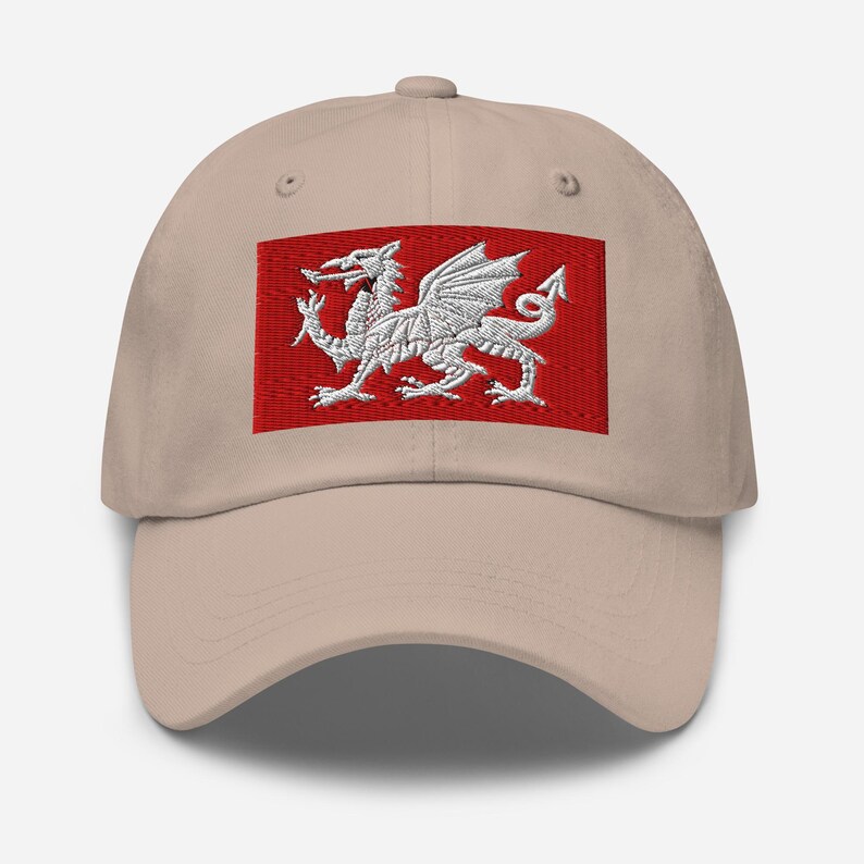 Anglo Saxon Hat, White Wyvern Flag Embroidered Adjustable Dad Cap ...