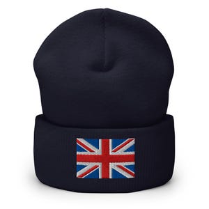 Embroidered Beanie Union Jack - Etsy