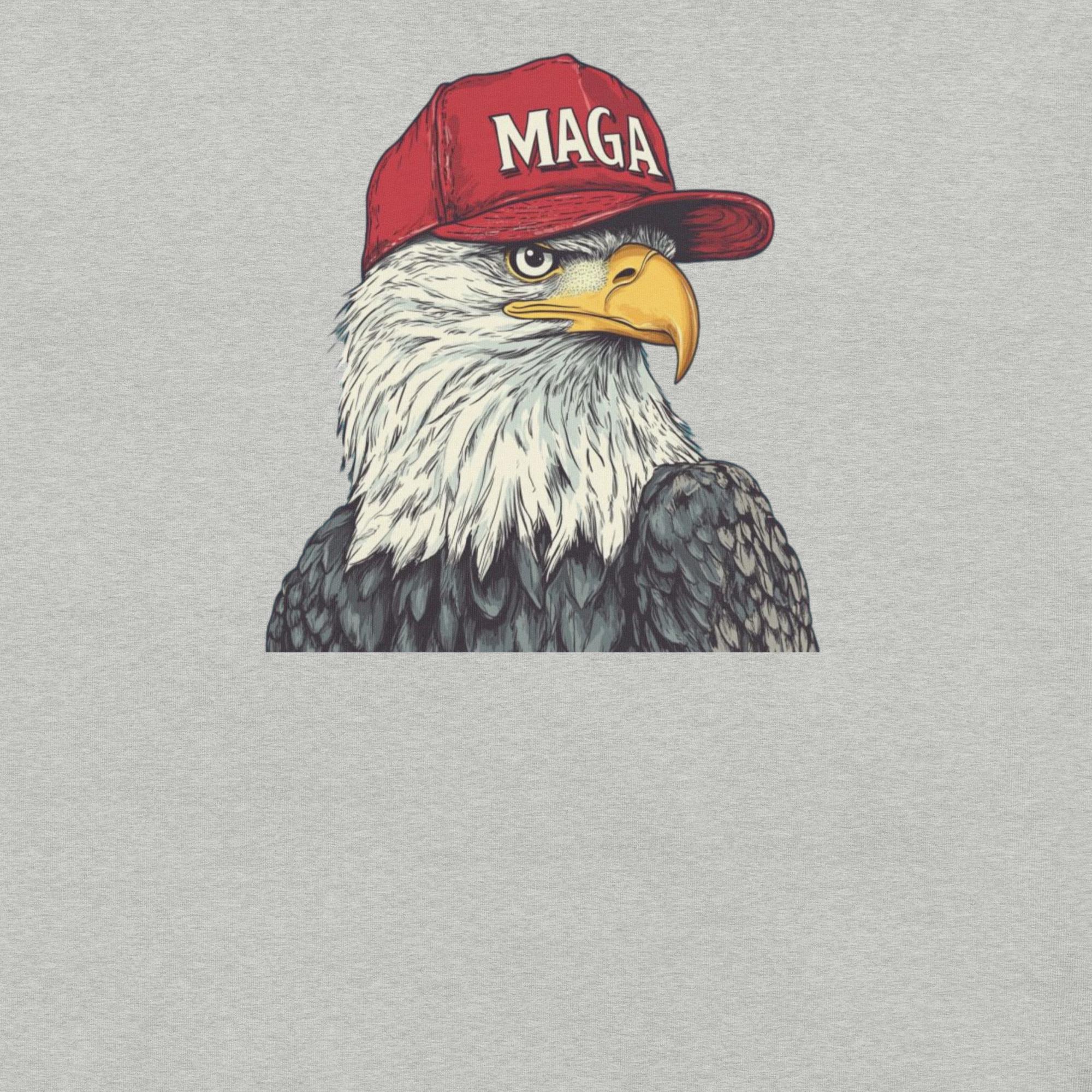 Bald Eagle Wearing MAGA Hat Shirt, Funny MAGA Parody Tshirt, Eagles for ...