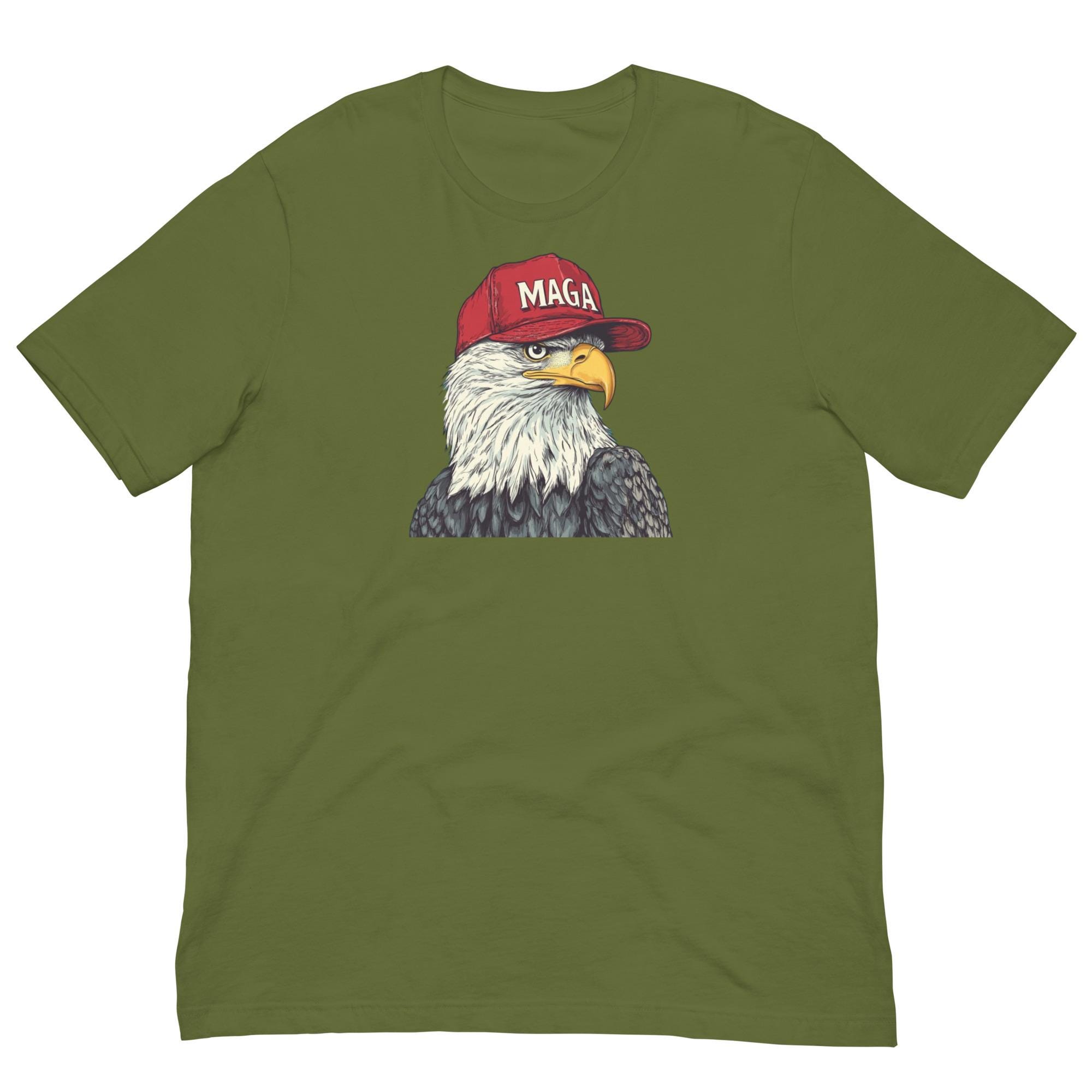 Bald Eagle Wearing MAGA Hat Shirt, Funny MAGA Parody Tshirt, Eagles for ...