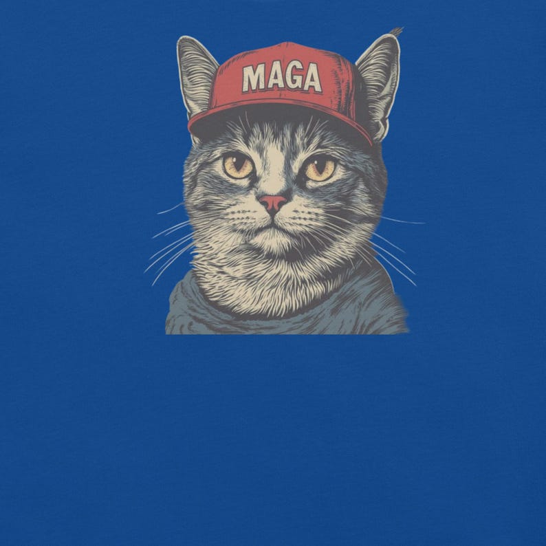 Tabby Cat Wearing MAGA Hat Shirt, Cat Lives Matter Tshirt, Cats for ...