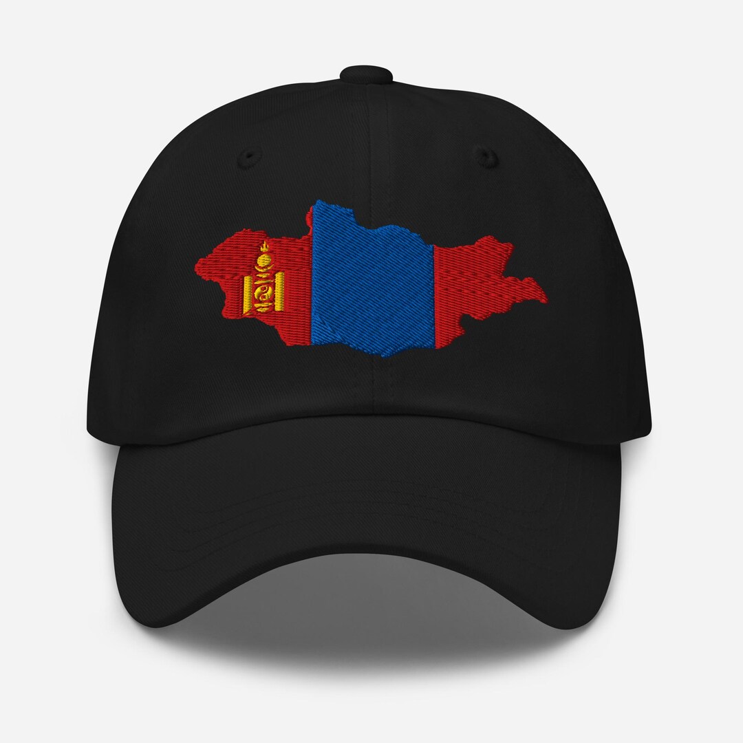 Mongolia Hat, Mongolian Flag Embroidered Adjustable Cotton Baseball Cap ...