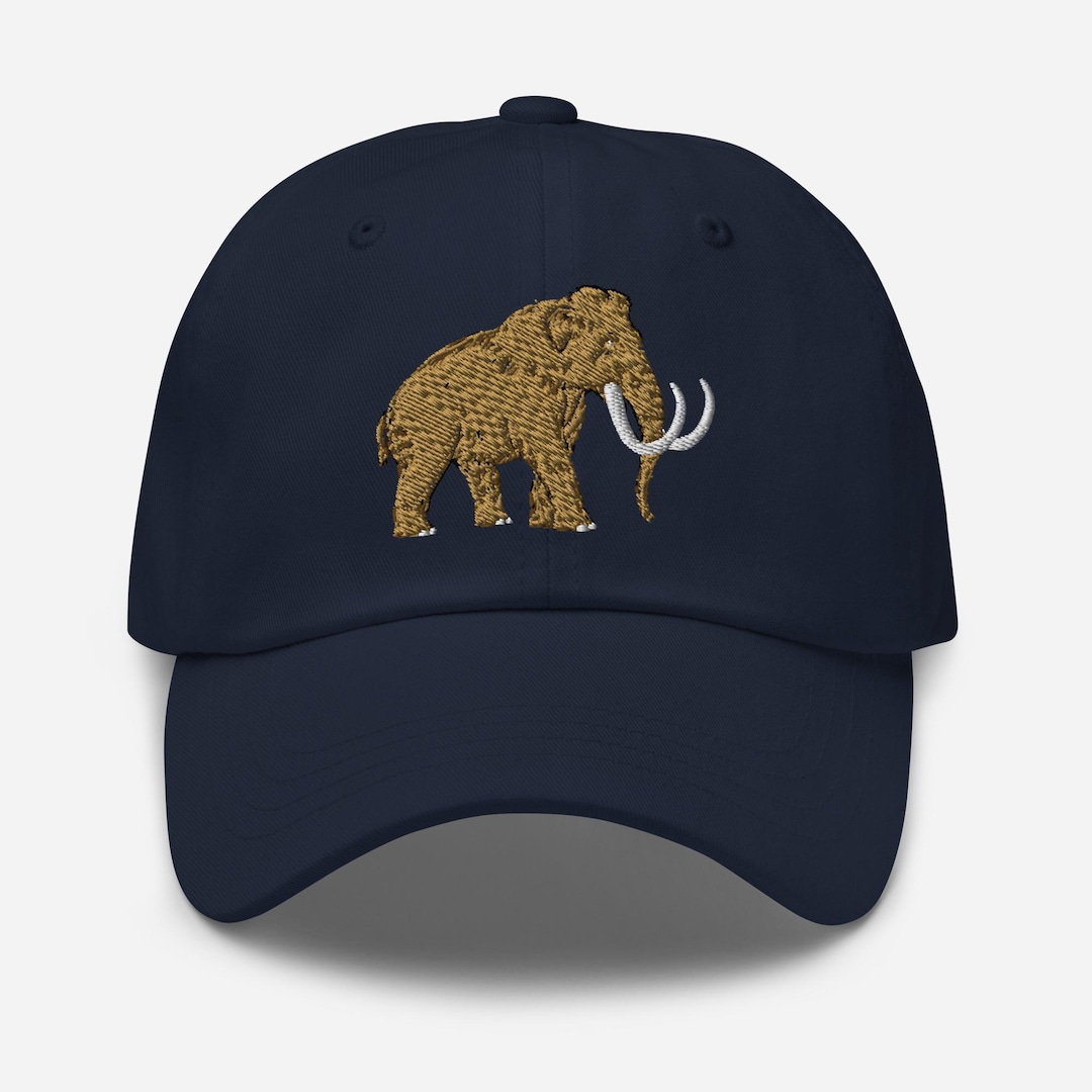 Woolly Mammoth Hat, Embroidered Adjustable Cotton Dad Cap, Mammoth ...