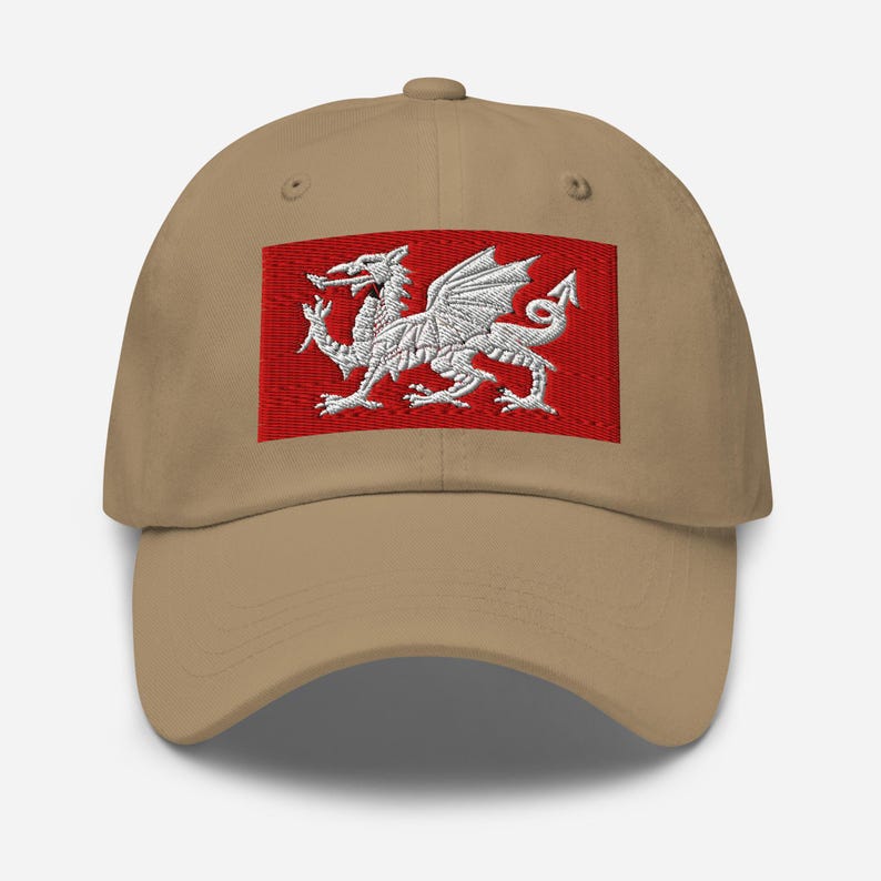 Anglo Saxon Hat, White Wyvern Flag Embroidered Adjustable Dad Cap ...