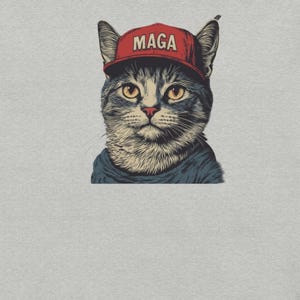 Tabby Cat Wearing MAGA Hat Shirt, Cat Lives Matter Tshirt, Cats for ...
