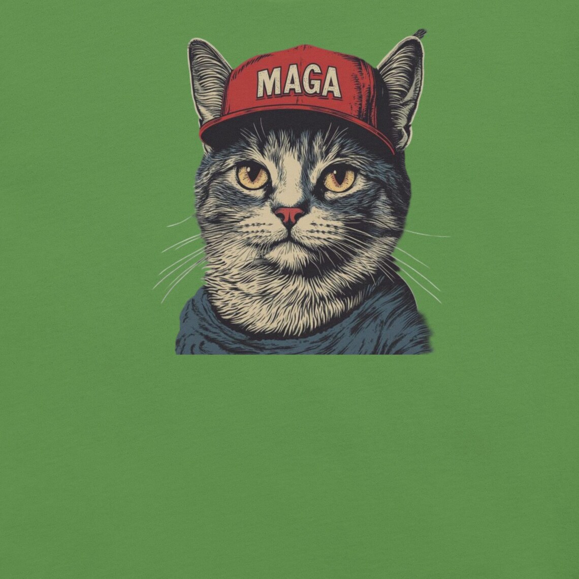 Tabby Cat Wearing MAGA Hat Shirt, Cat Lives Matter Tshirt, Cats for ...