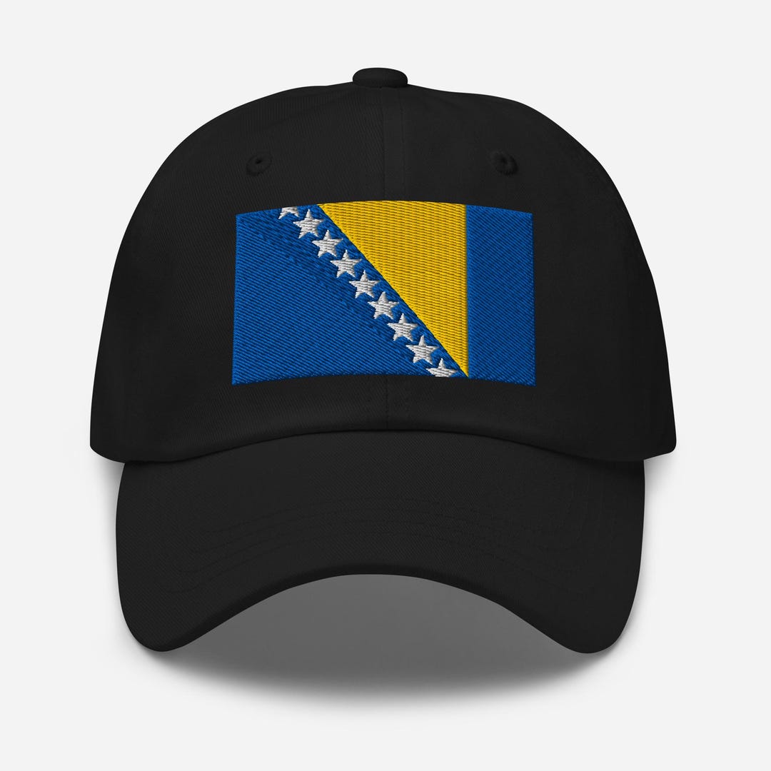 Bosnia and Herzegovina Hat, Bosnian Flag Embroidered Adjustable Dad Cap ...