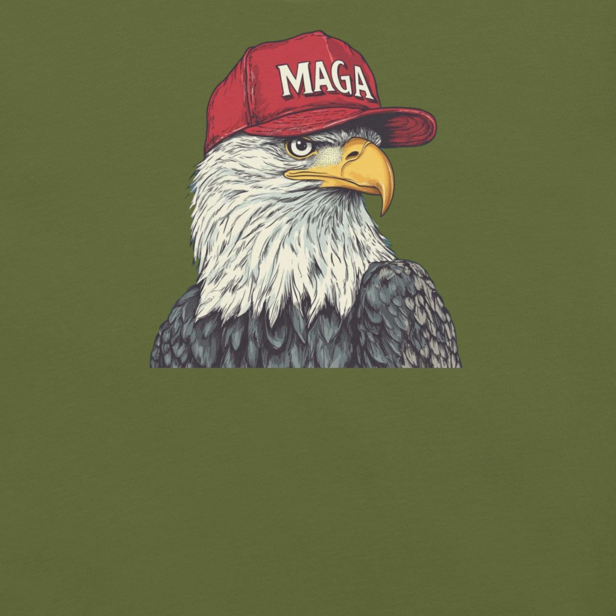 Bald Eagle Wearing MAGA Hat Shirt, Funny MAGA Parody Tshirt, Eagles for ...