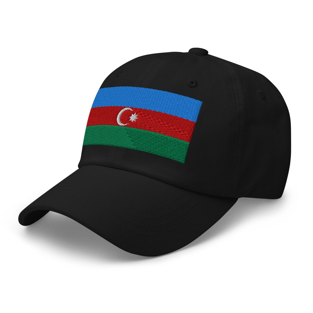 Azerbaijan Flag Hat, Embroidered Adjustable Cotton Dad Cap, Azerbaijan ...