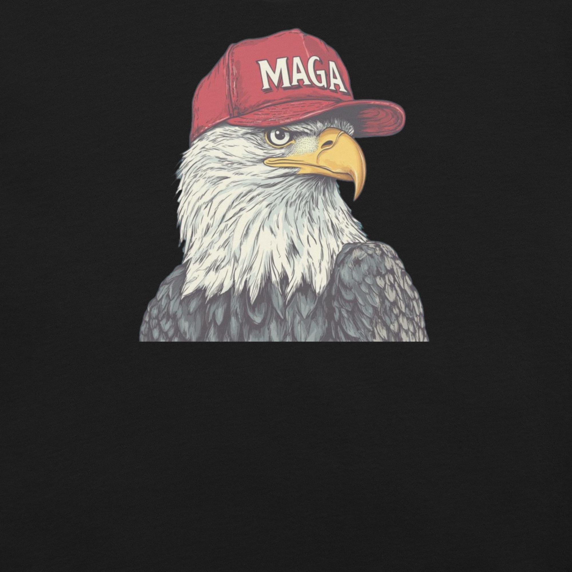 Bald Eagle Wearing MAGA Hat Shirt, Funny MAGA Parody Tshirt, Eagles for ...