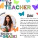 Meet the Teacher Butterfly Themed Welcome Letter Template for Grades PK ...