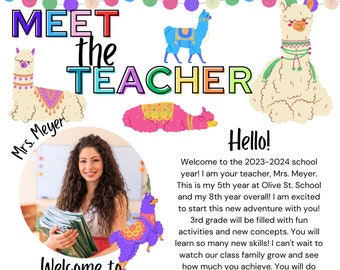 Meet the Teacher Sunshine Themed Welcome Letter Template for Grades PK ...