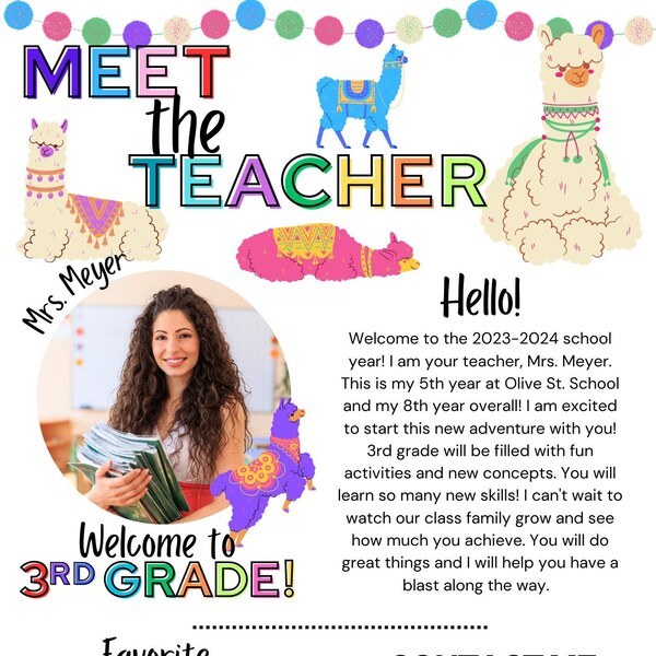 Meet the Teacher Butterfly Template - Etsy
