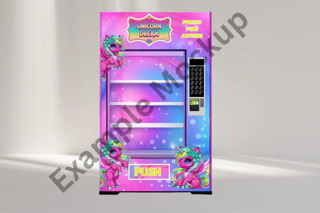 Unicorn Vending Machine | Editable Canva Template | Unicorn Dream ...