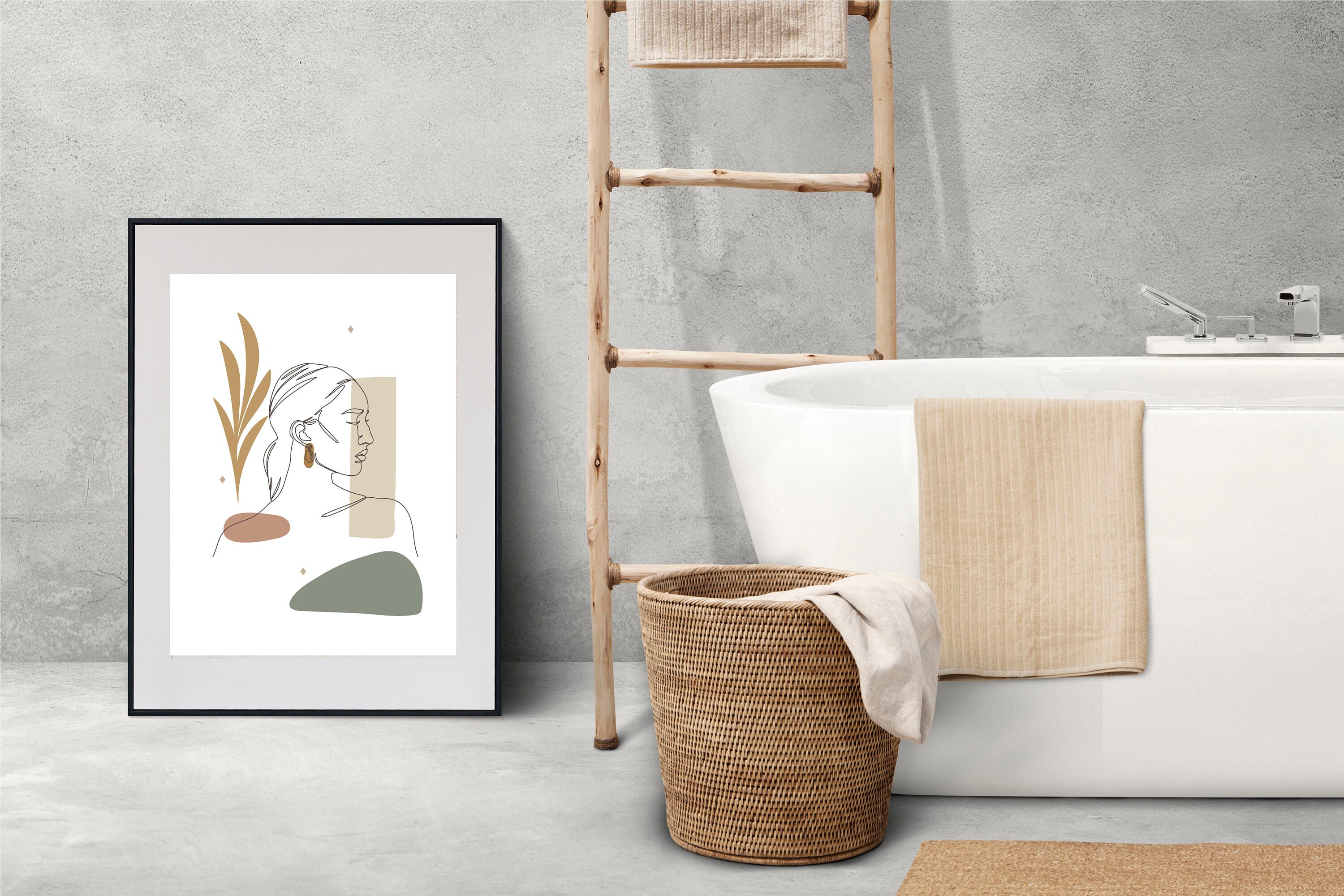 Modern Line Art Woman, Digital Art Print, Woman Print, Minimalist Line ...