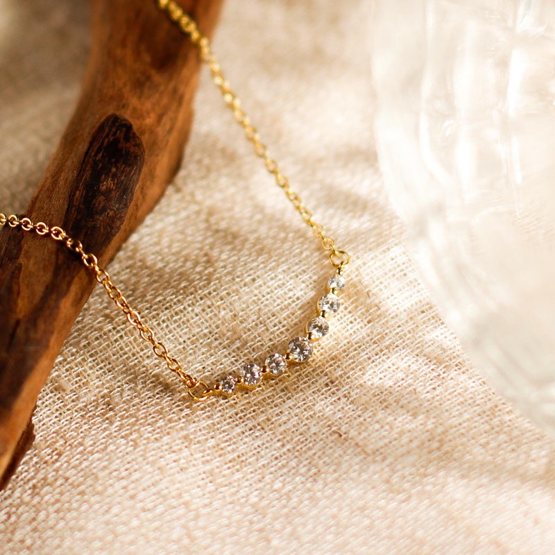 Graduated Diamond Necklace - Etsy