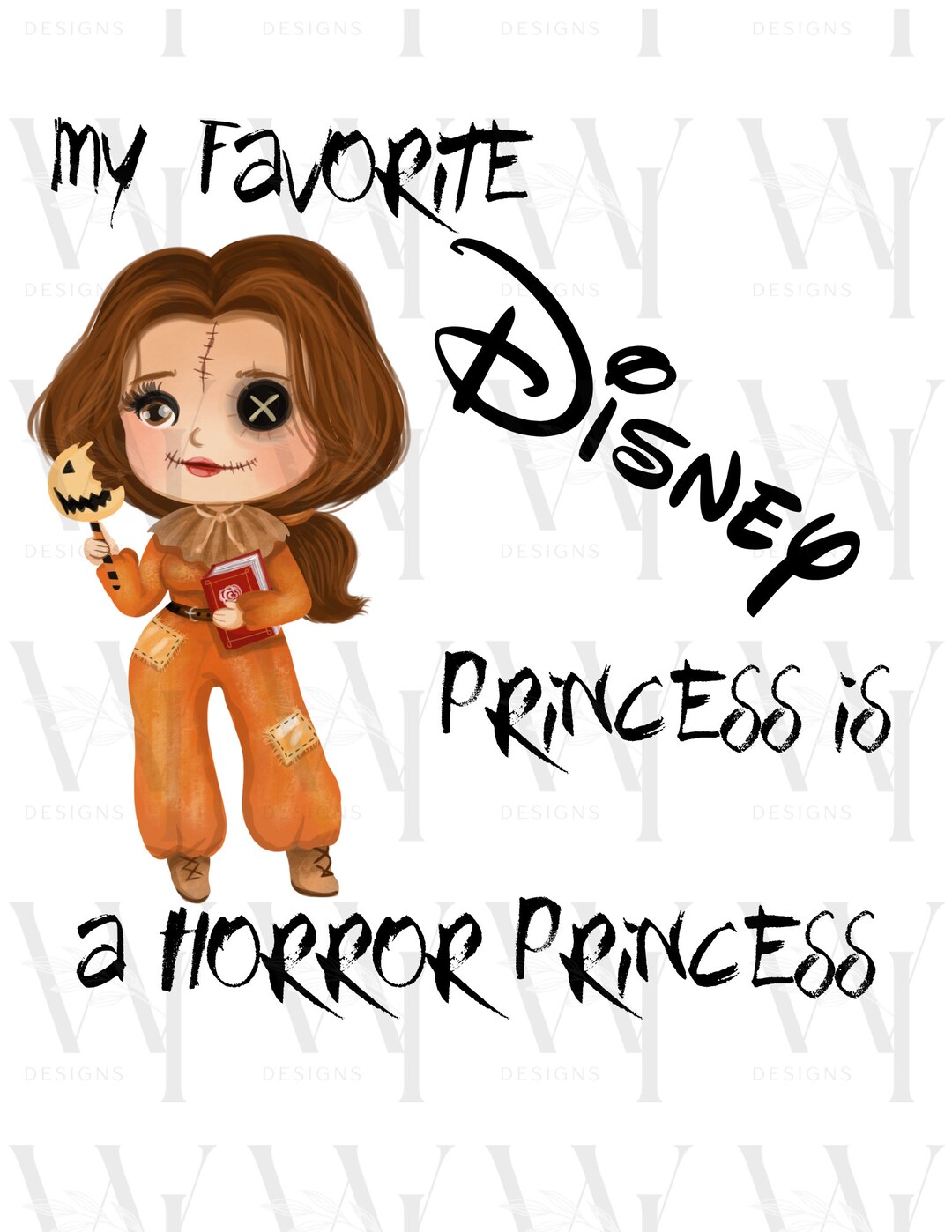 Horror Princess, Princess, Horror, Belle, Scarecrow, Tshirt, PNG - Etsy