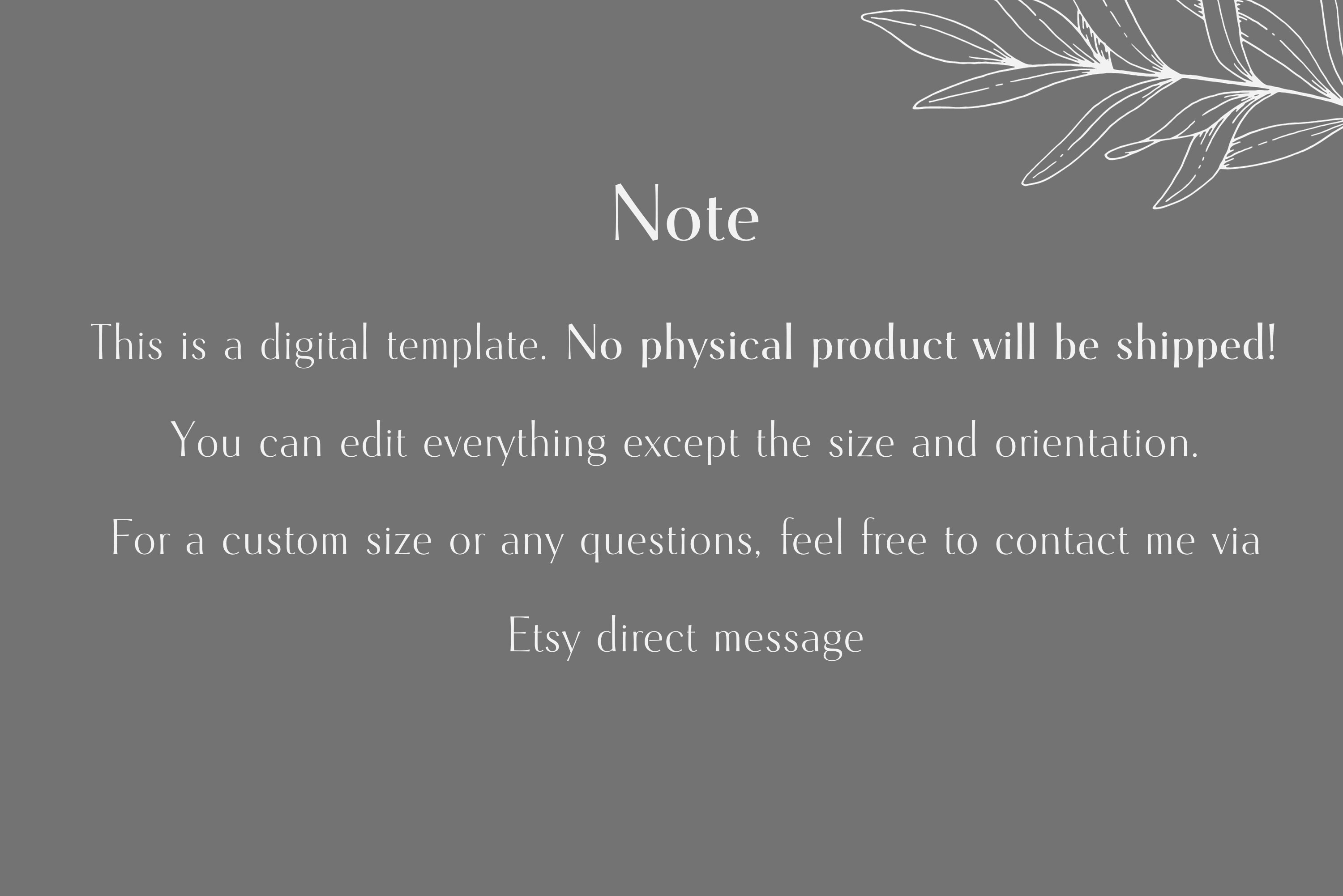 Modern Minimalist Invitation Card, Elegant Script Note, Fully Editable ...