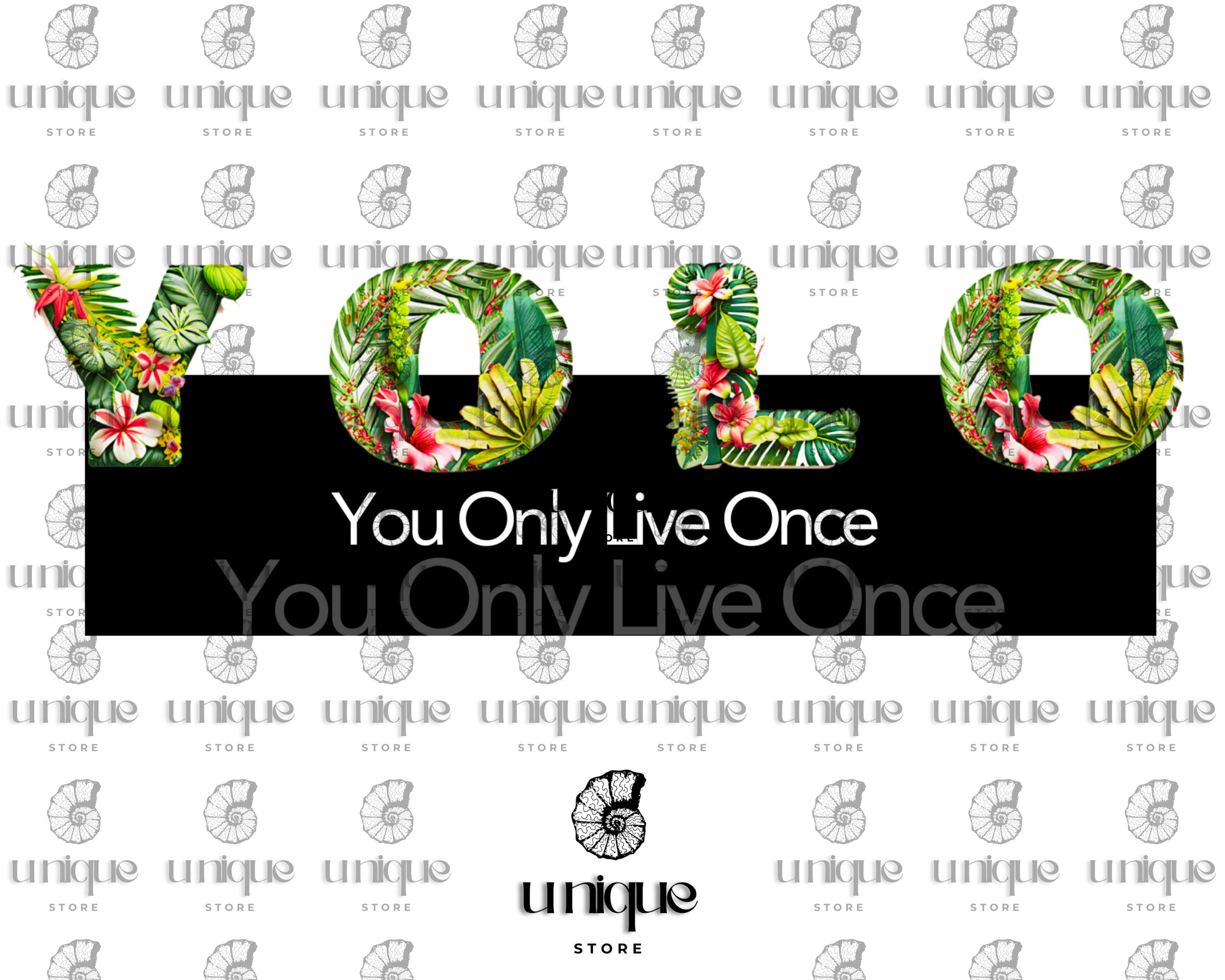 YOLO Svg, You Only Live Once Svg, Trendy Svg, Motto Svg, Tropical Text ...