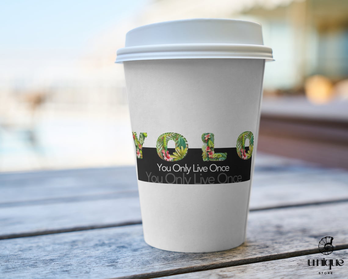 YOLO Svg, You Only Live Once Svg, Trendy Svg, Motto Svg, Tropical Text ...