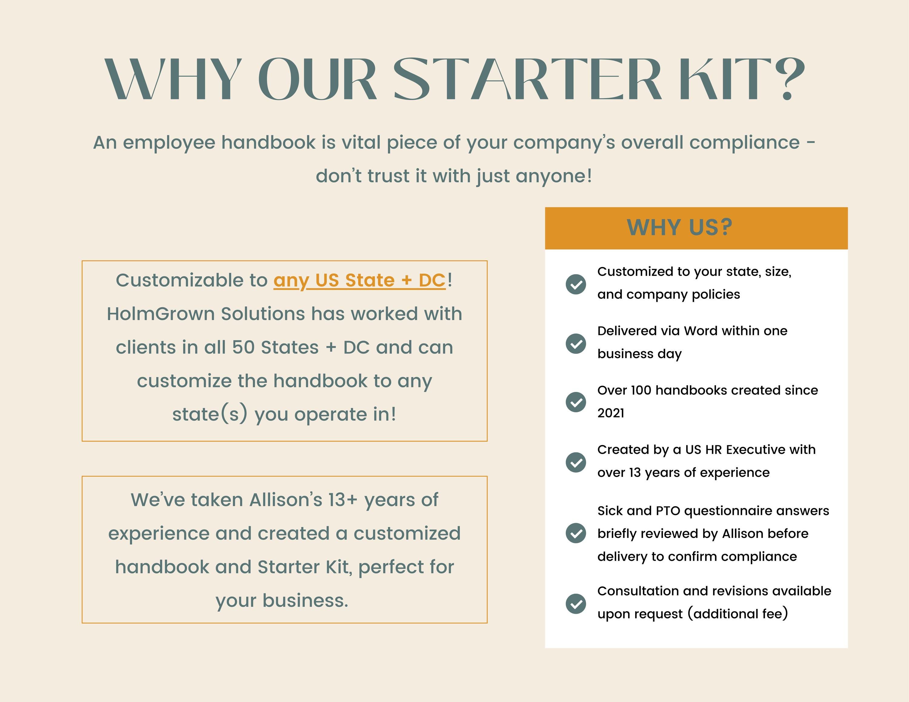 HR Starter Kit (US) - New Hire Onboarding - Policy - Compliance - State ...