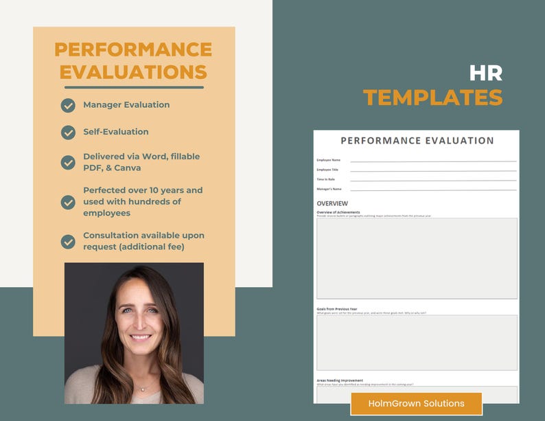 Performance Evaluation Template Bundle - Manager Evaluation - Self ...