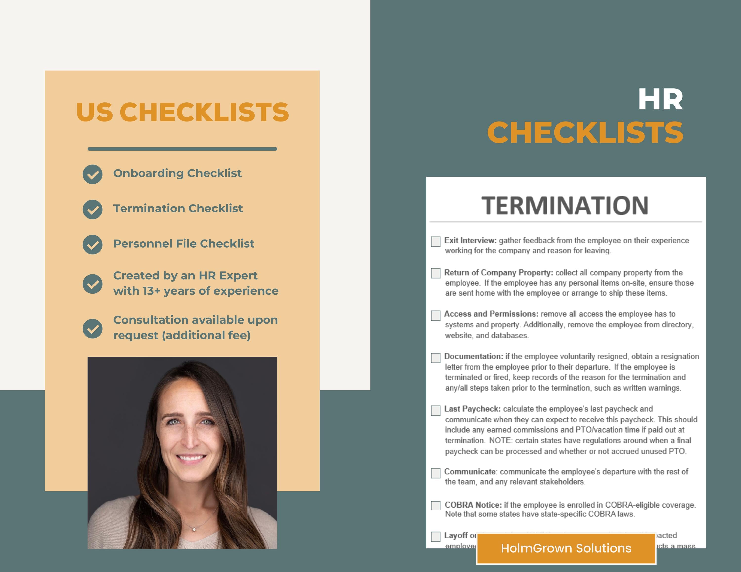 Onboarding - Termination - Employee File - Checklist - Human Resources ...