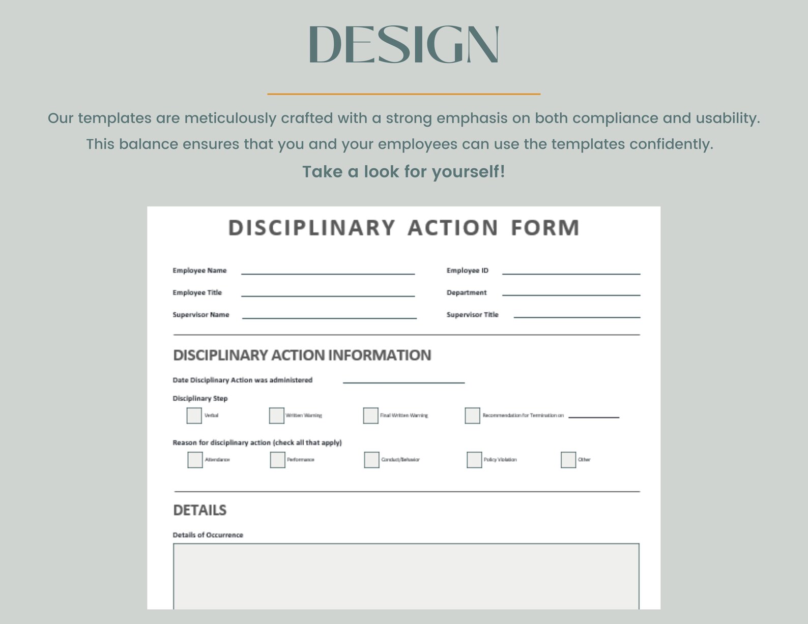 Disciplinary Action Form - Attendance Warning - Human Resources ...