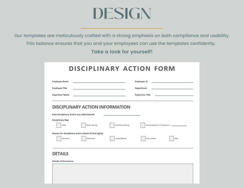 Disciplinary Action Form - Attendance Warning - Human Resources ...