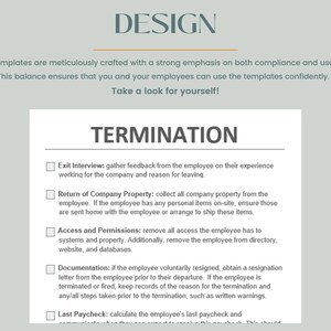 Onboarding - Termination - Employee File - Checklist - Human Resources ...