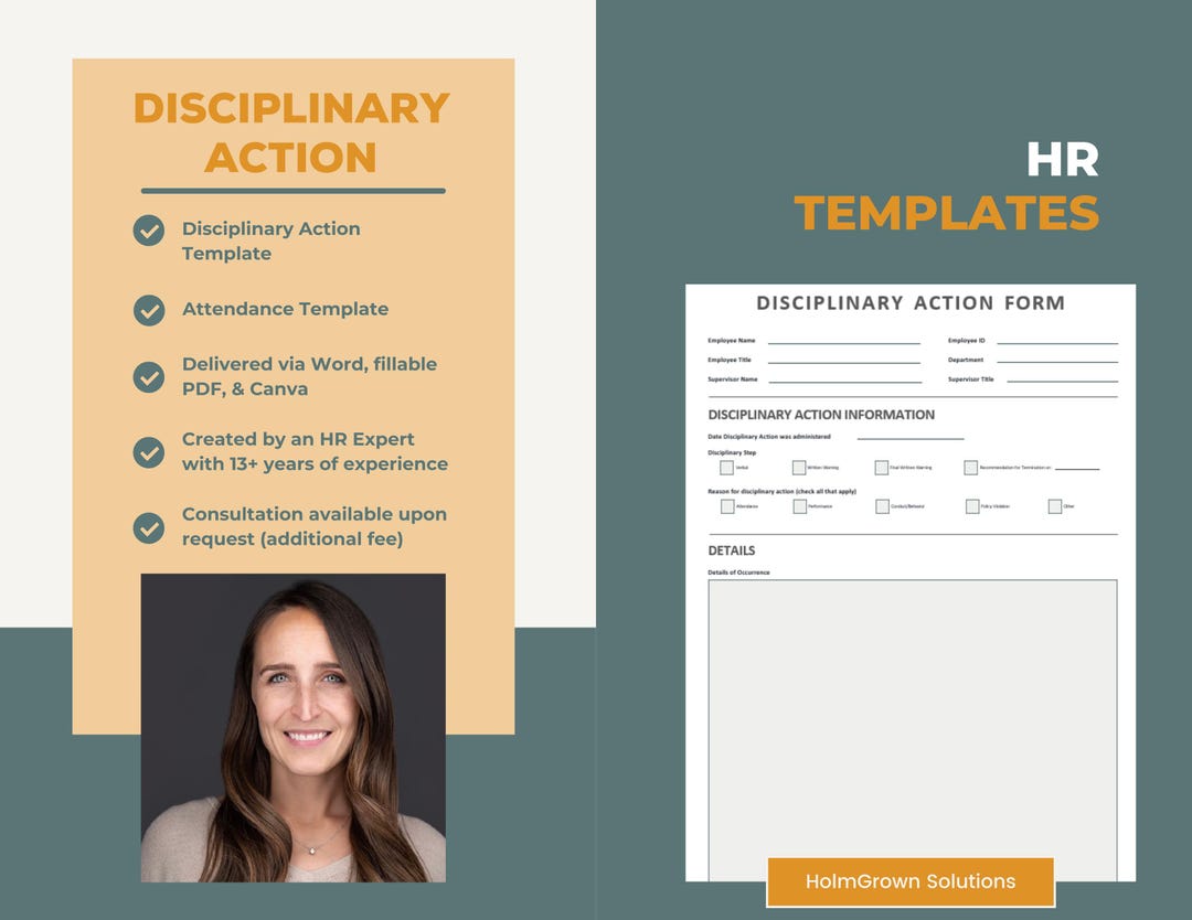 Disciplinary Action Form - Attendance Warning - Human Resources ...