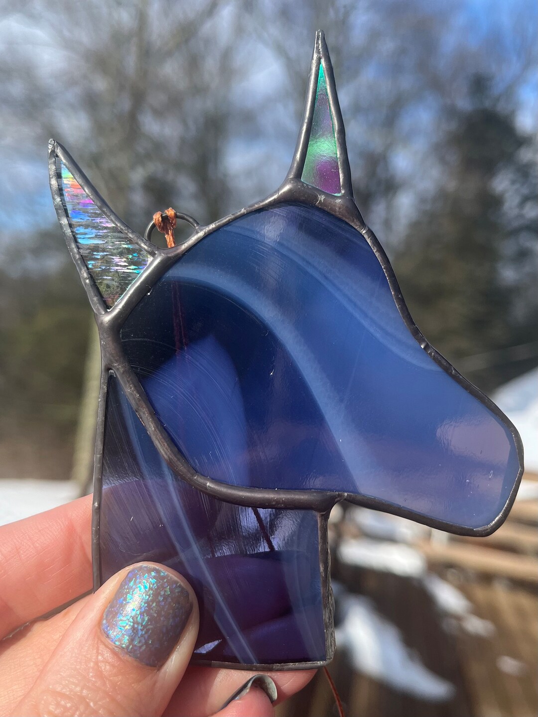 Party Goat Space Version 2 Stained Glass Suncatcher - Etsy