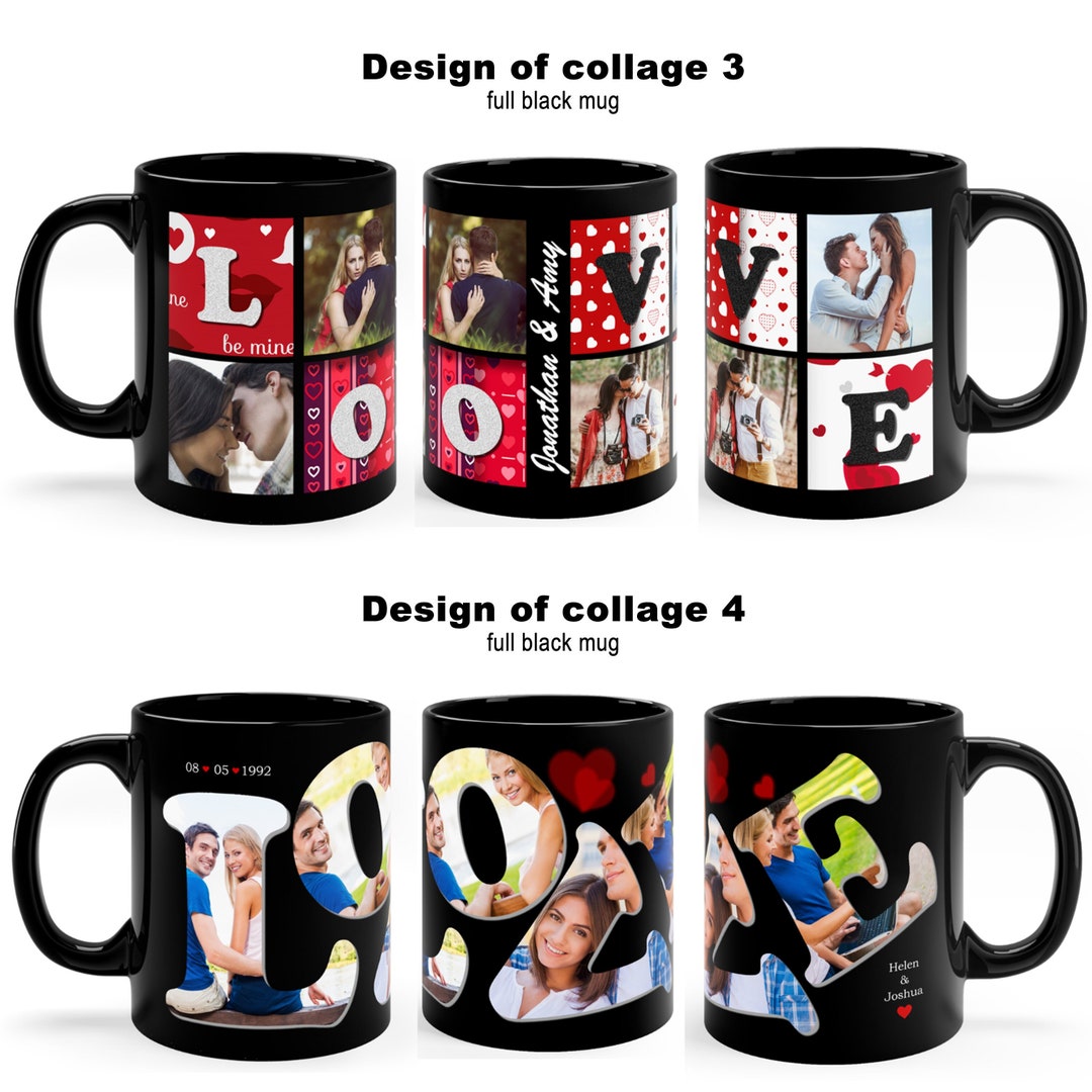Personalized Photo Collage Love Mug, Custom Mug From Pictures, Custom ...