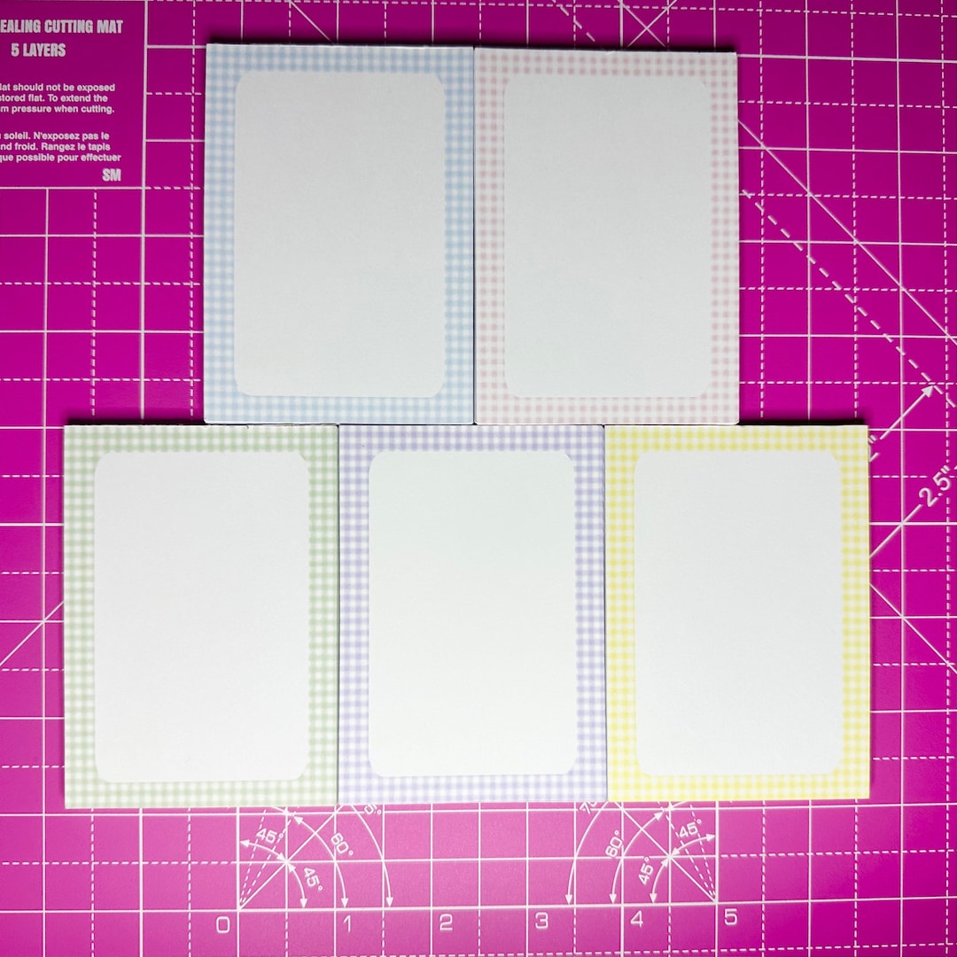 Toploader Fillers / Notes Kpop Photocard Gingham - Etsy