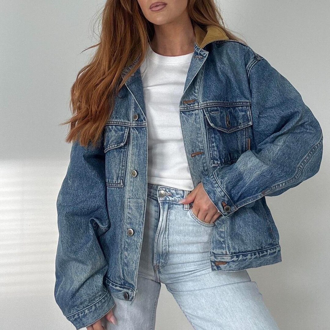 Vintage Timberland 80s 90s Denim Jacket Coat Size L - Etsy