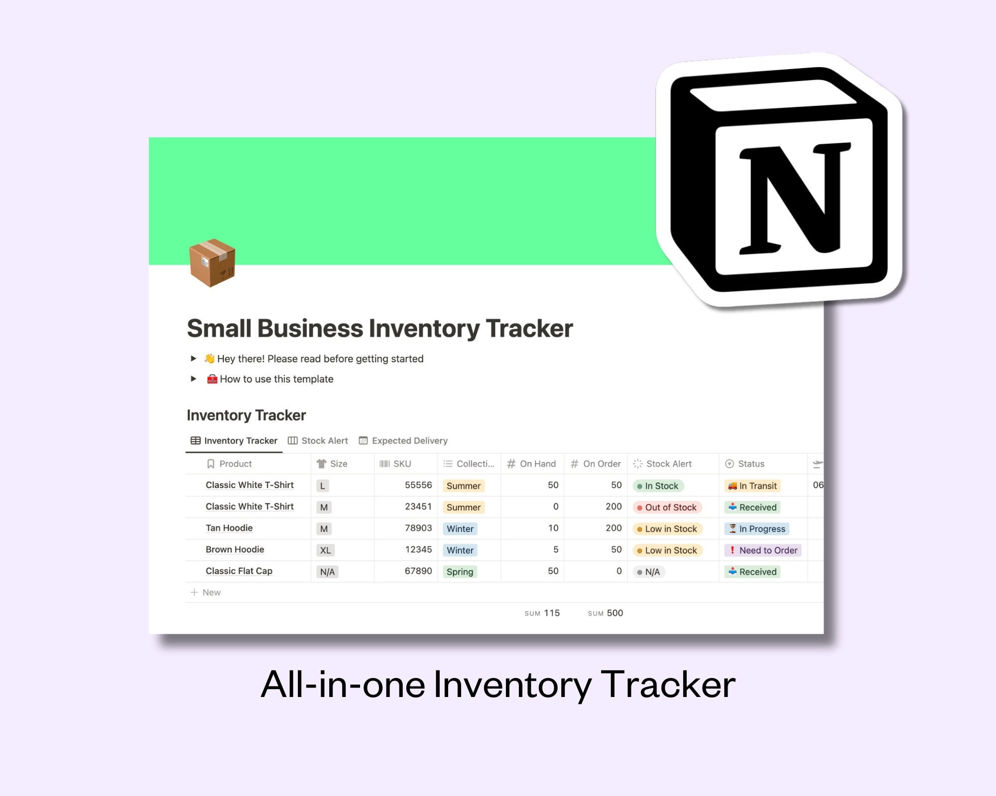 Small Business Inventory Tracker - Etsy