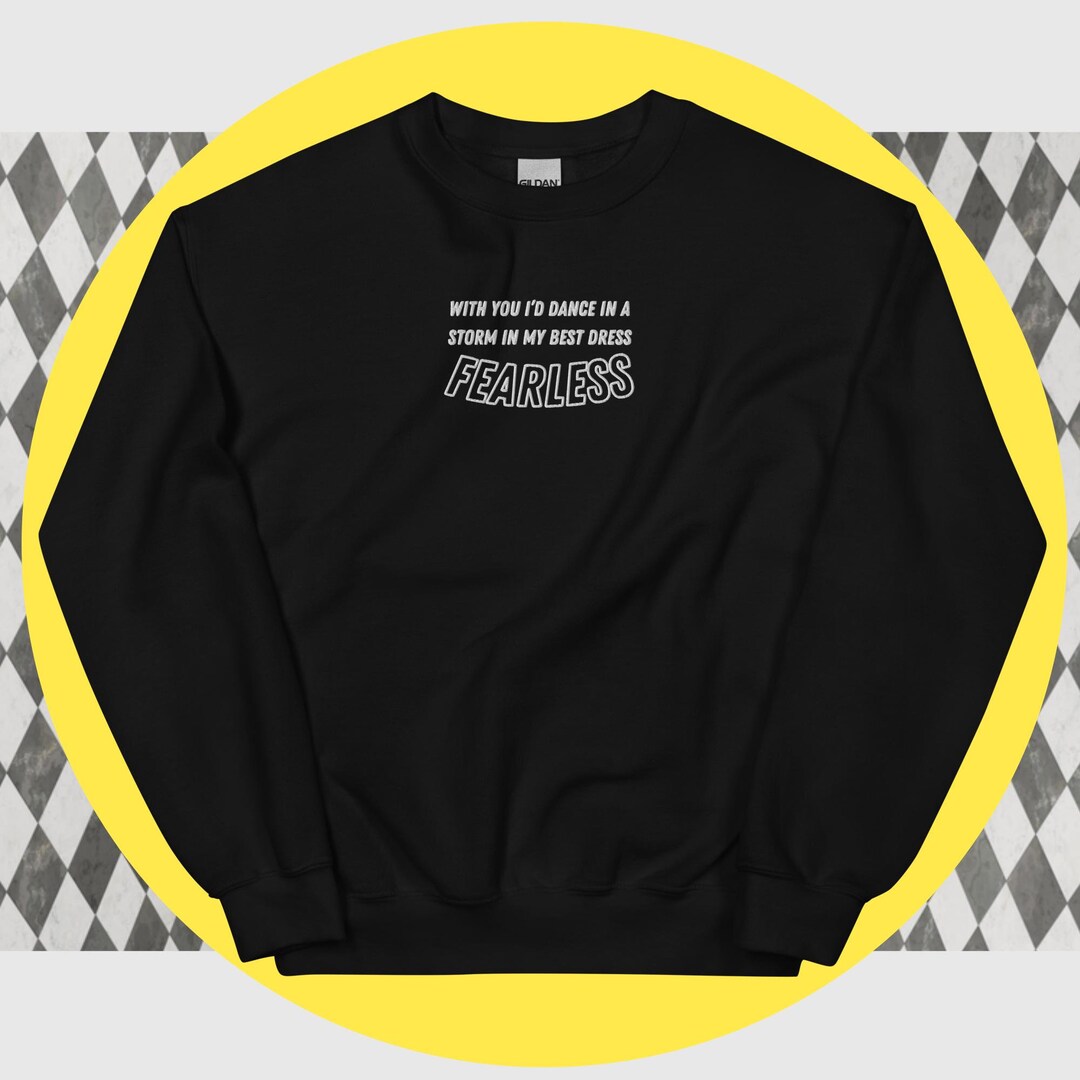 Fearless Embroidered Sweatshirt Taylor Swiftie Merch Sweatshirt ...