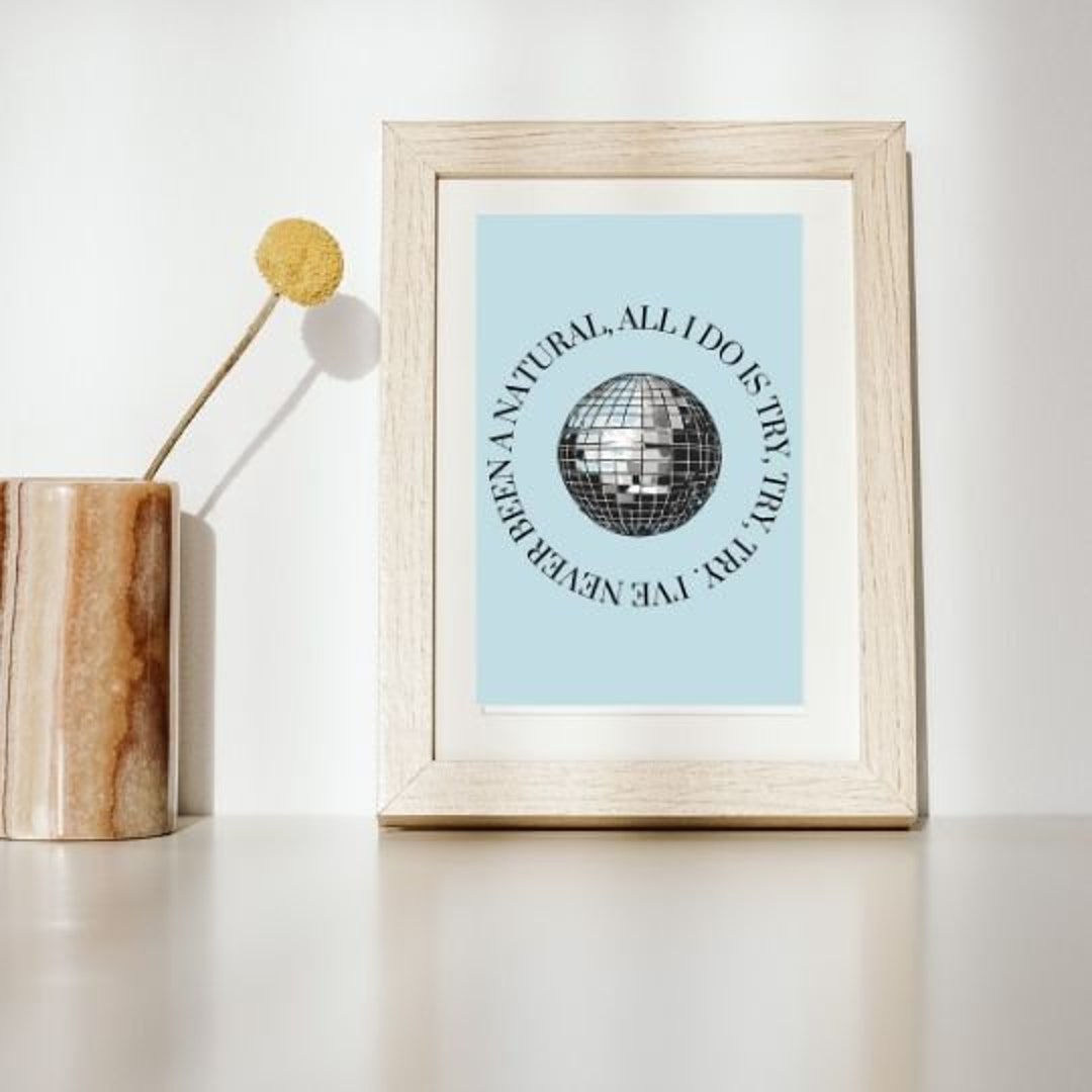 Mirrorball Lyrics Blue Folklore Poster Folklore Wall Art Mirrorball ...